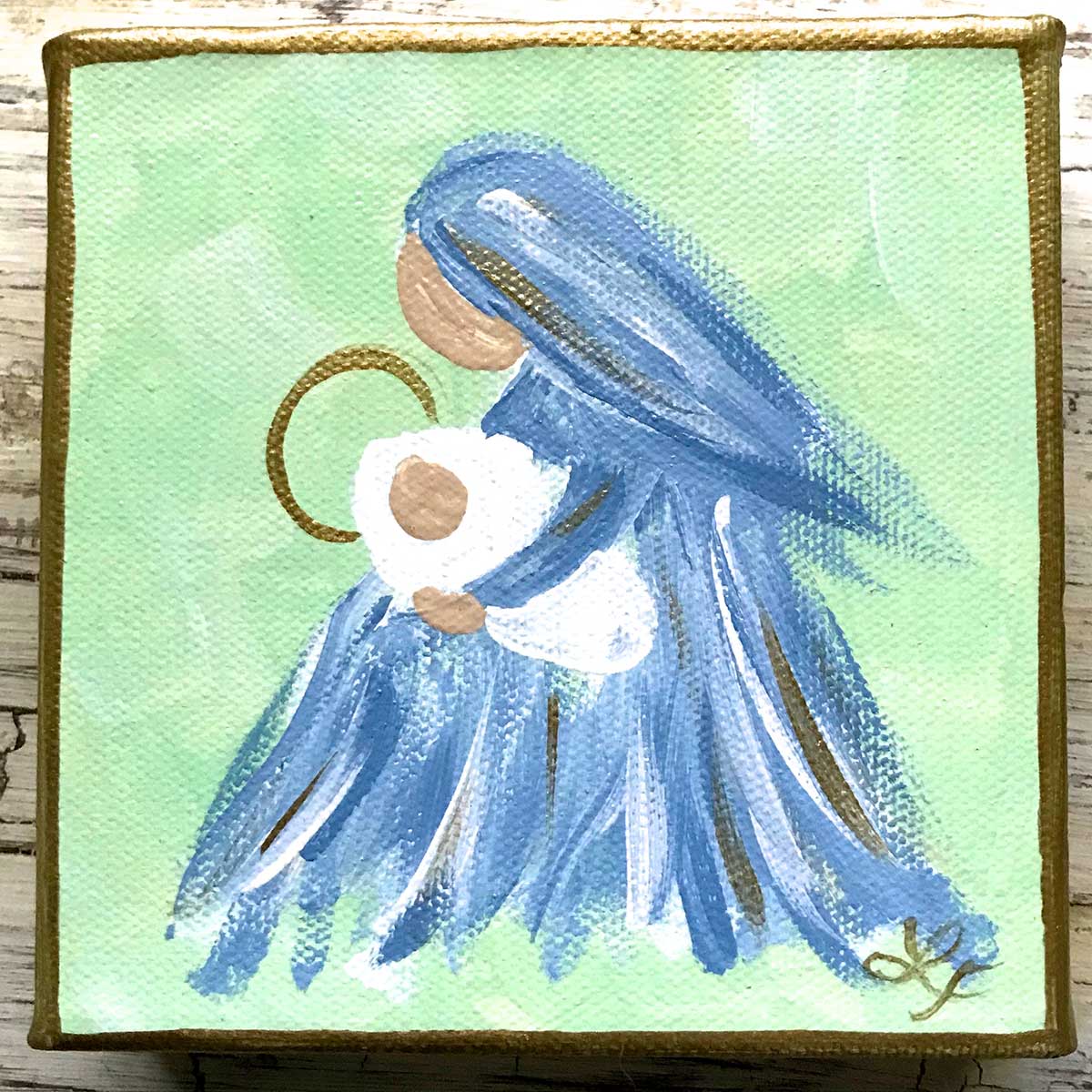 Mary Baby Jesus Original Painting Lemondaisy Design